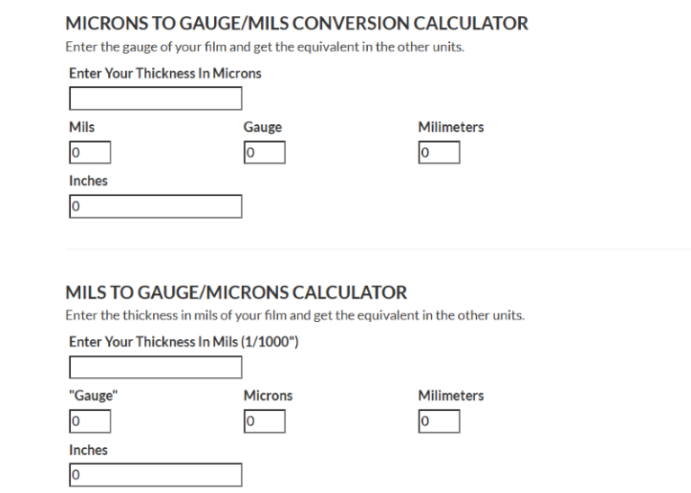 Stretch Film & Stretch Wrap Calculator